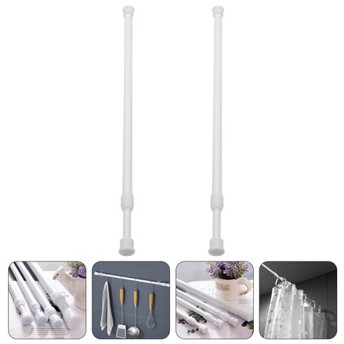 2 Pcs Adjustable Rod Window Security Bars Telescopic Tension for Closet ...