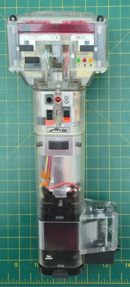 New RARE never used transparent Metz 45 CT-5 flash with camera rail and ...