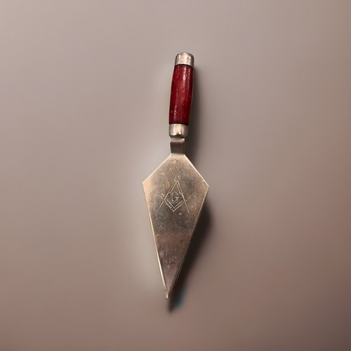 Vintage Masionic Trowel w Wooden Handle. Freemason Mason | eBay