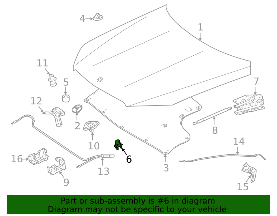 Genuine Mercedes-Benz Hood Stop Buffer Bracket 001-998-14-40 | eBay