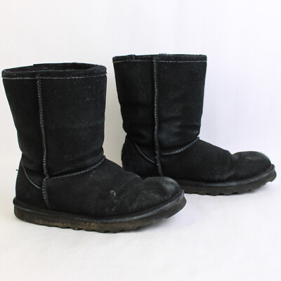 Bearpaw Women's Elle Short Boots Size 10 Wide Black Suede Wool | eBay ...