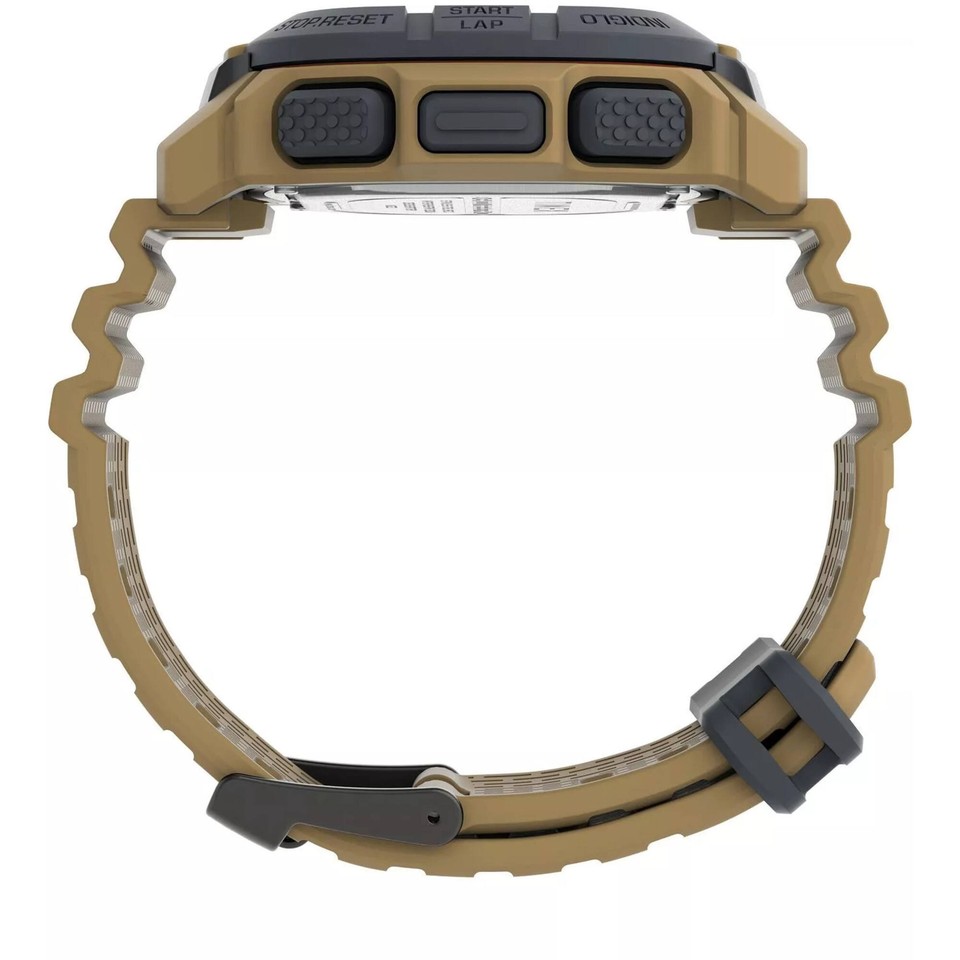 Timex Men's Digital Watch Command White and Beige Dial Shock Resistant ...