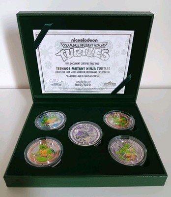 TMNT Collector 5 Coin Set RARE Sea World #260 Of 500 | eBay