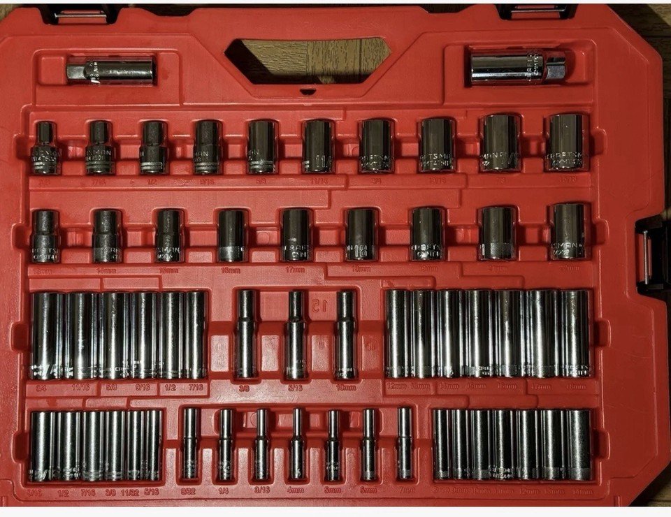 Craftsman 159-Piece Standard SAE & Metric Chrome Mechanics Tool Set ...