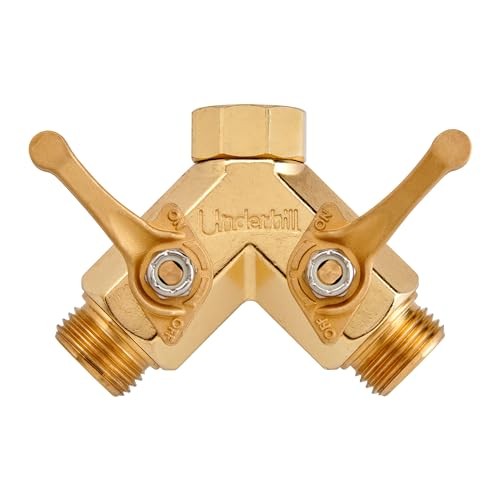 Garden Y Hose Splitter 2 Way, Heavy Duty Bib Faucet Spigot Connector ...