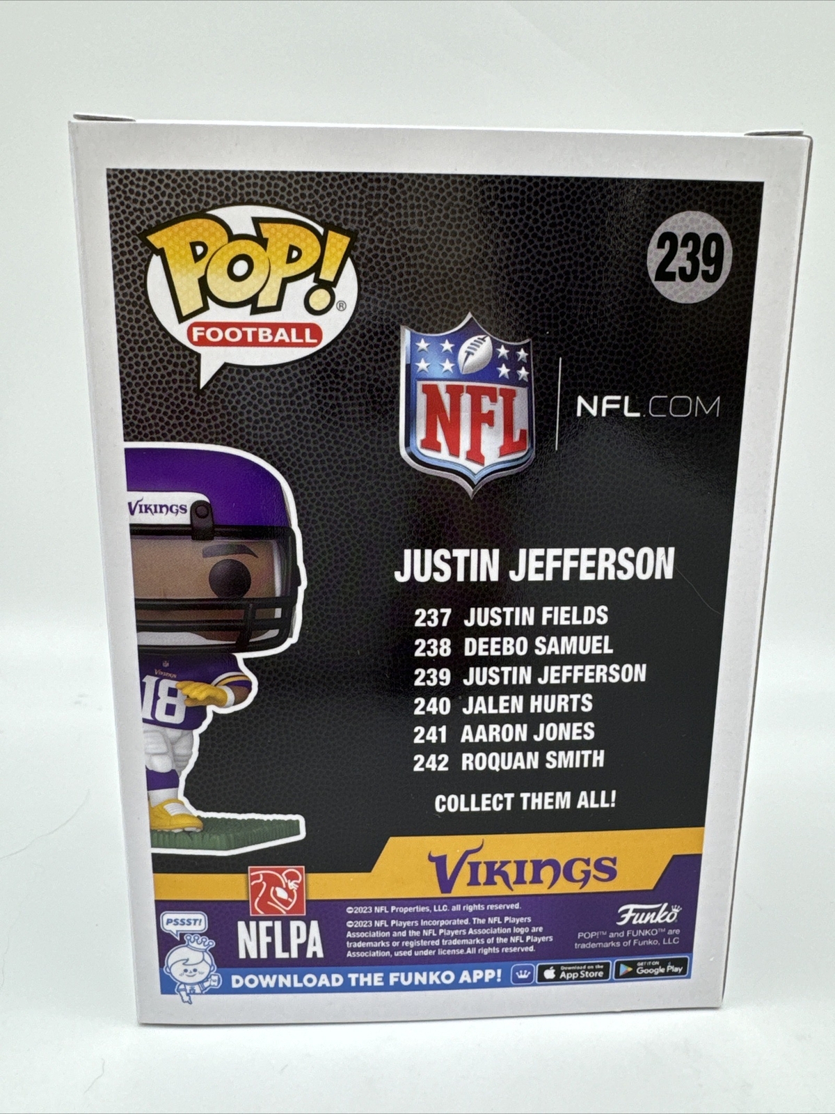 Funko POP! NFL Football #239 Justin Jefferson Minnesota Vikings w ...