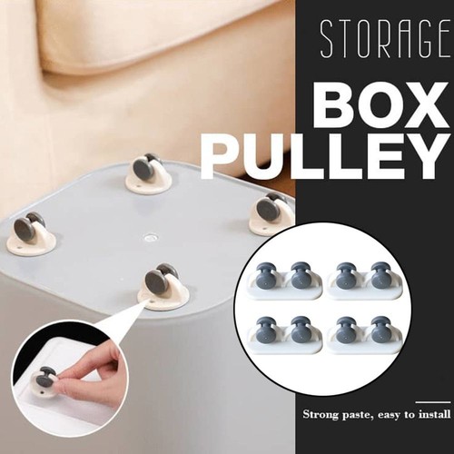 Mini Swivel Casters Storage Box Pulley Self Adhesive Pulley Storage ...