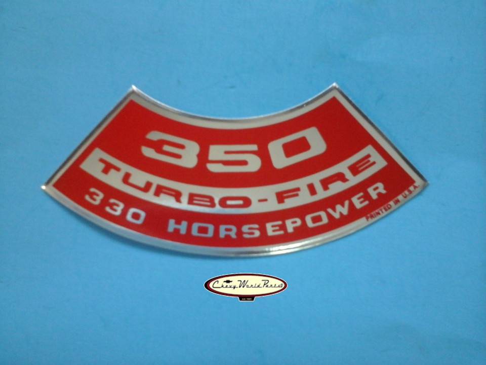 CHEVY CHEVROLET 350 TURBO FIRE AIR CLEANER DECAL | eBay