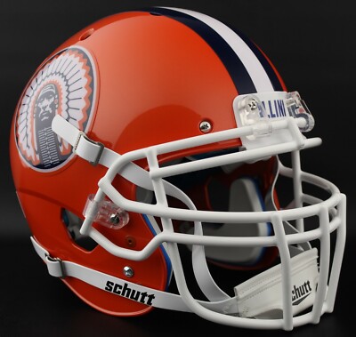 *CUSTOM* ILLINOIS FIGHTING ILLINI NCAA Schutt XP GAMEDAY Replica ...