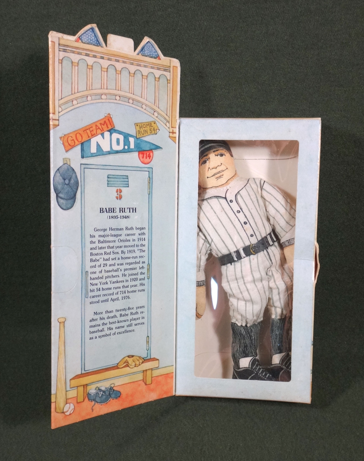 BABE RUTH HALLMARK cloth Collectible Doll 1979 FAMOUS AMERICANS SERIES ...