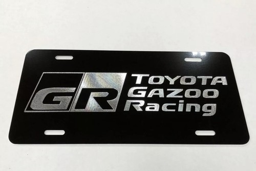 Toyota GR Gazoo Racing LOGO Car Tag Diamond Etch on Aluminum License ...