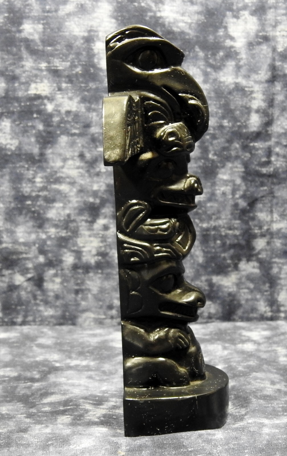 Black Tribal By Pearlite Vancouver B.C. Totem Pole 6.5" Tall x 4.25 wide | eBay