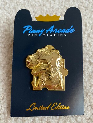 Pinny Arcade Gold Rex Ready Staff Pin Golden PAX 2018 Puzzle Piece | eBay