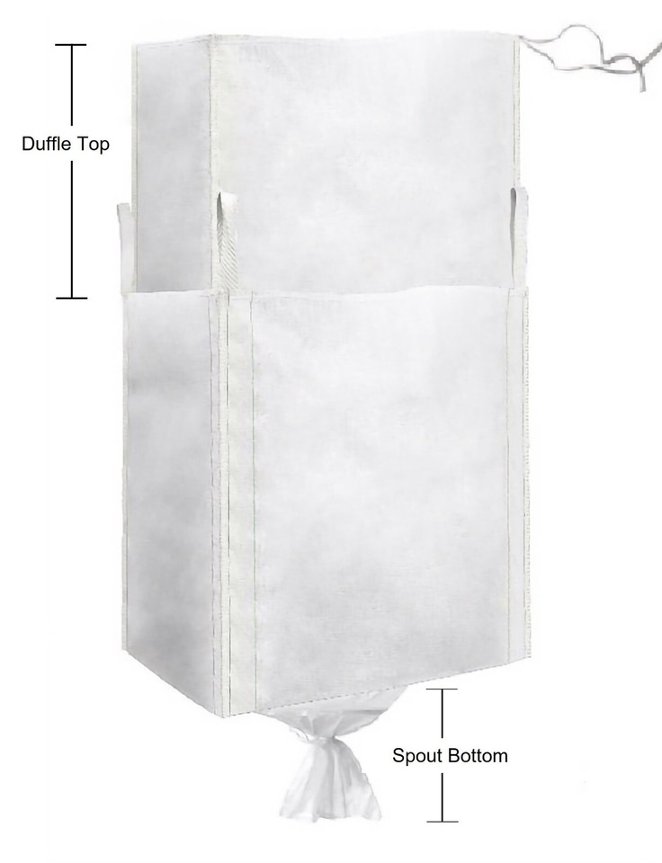 FIBC, Super Sack, Bulk Bag, 2200 Lb, Duffle Top & Spout Bottom | eBay