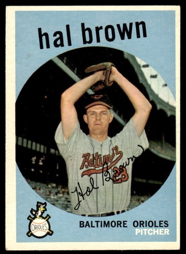 1959 TOPPS HAL BROWN 487 VG-EX BASEBALL BALTIMORE ORIOLES | eBay
