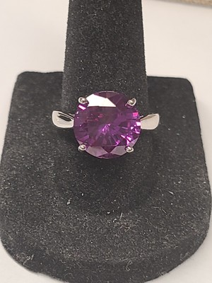 Purple Color Change Lab Created Sapphire Rhodium Over Sterling Silver ...