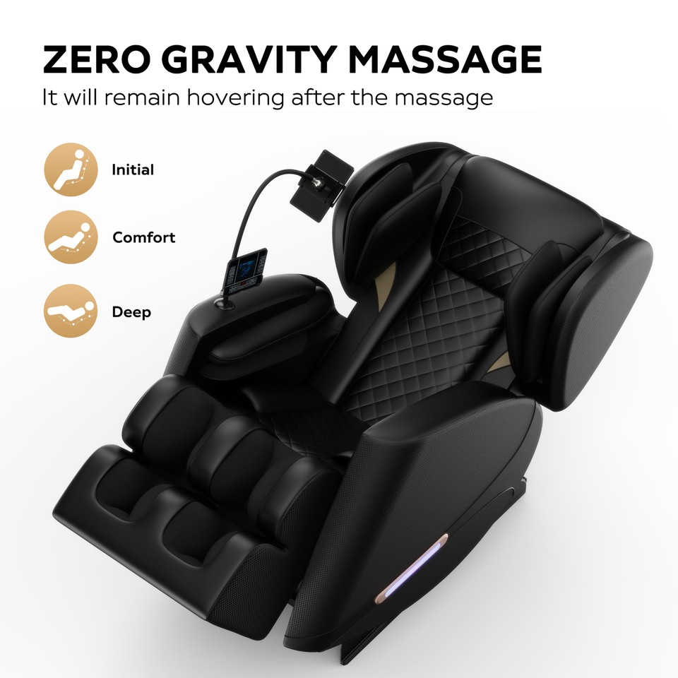Full Body Massage Chair L Track Zero Gravity Shiatsu Massage recliner w ...