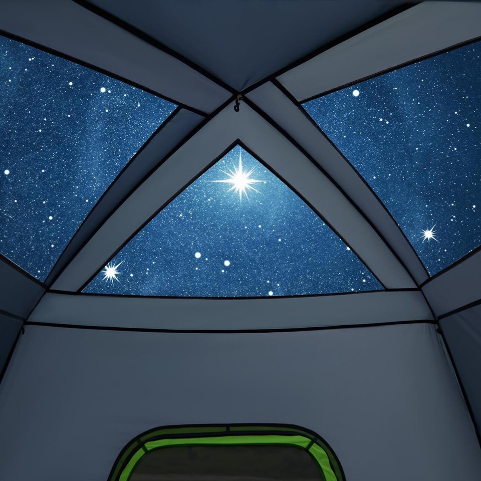 SUV Camping Tent with Rainfly Double Door Dual-Use CUV Car Tent for 6-8 ...