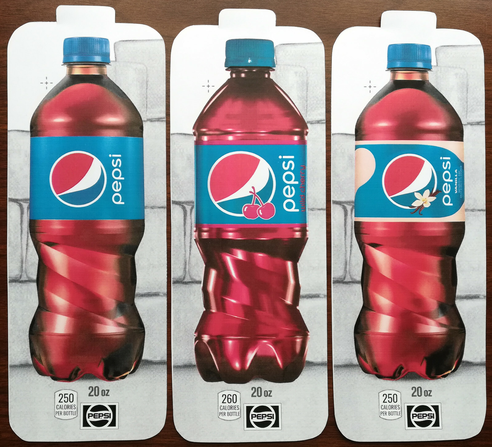 (3) Royal Vendors Chameleon "Pepsi" 20 oz Bottle Vend Labels (Flavor ...
