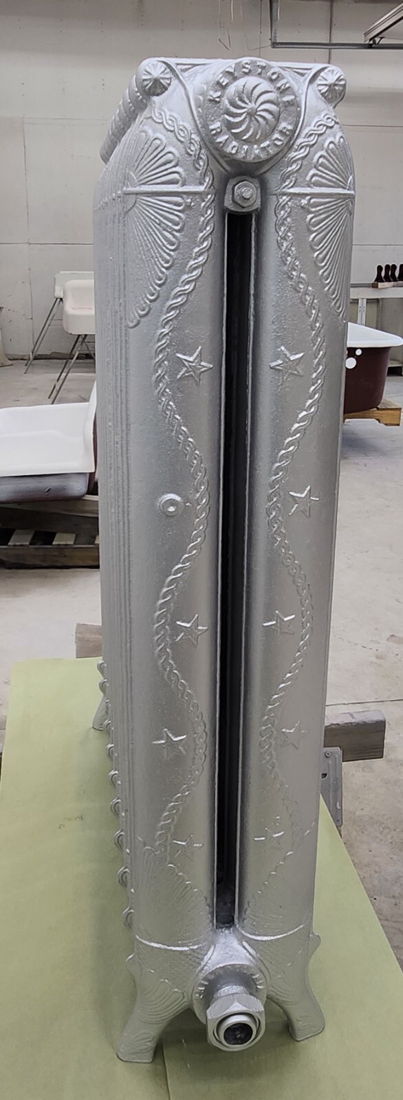 Victorian Radiator Cast Iron hot water steam antique heating star rope ...