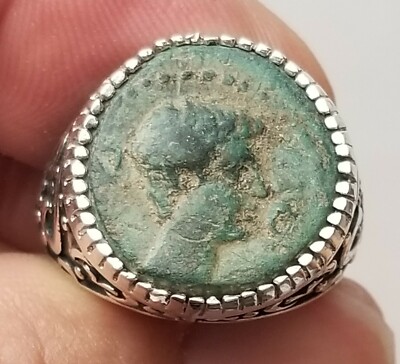 Roman Emperor Caligula Authentic Ancient Coin 925 Solid Silver Ring ...