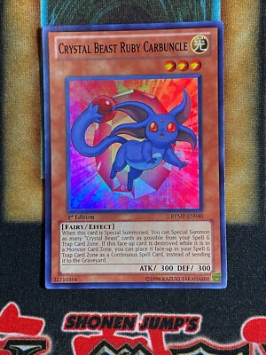 Yugioh Crystal Beast Ruby Carbuncle RYMP-EN040 Super Rare 1st Ed LP | eBay