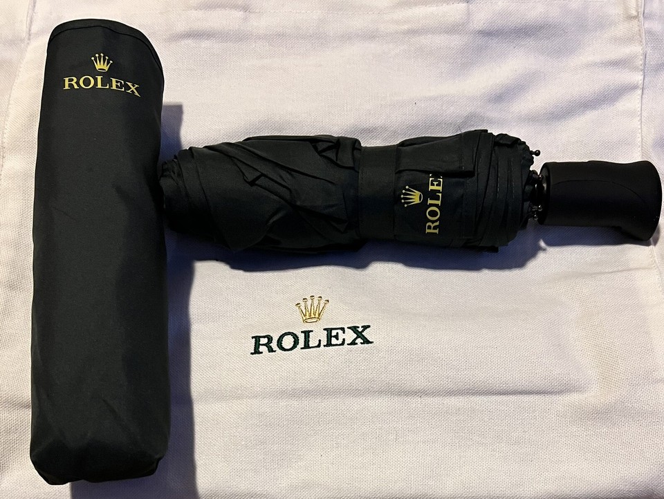 Rolex Pocket Umbrella With Carry Case Push Button NEW | eBay