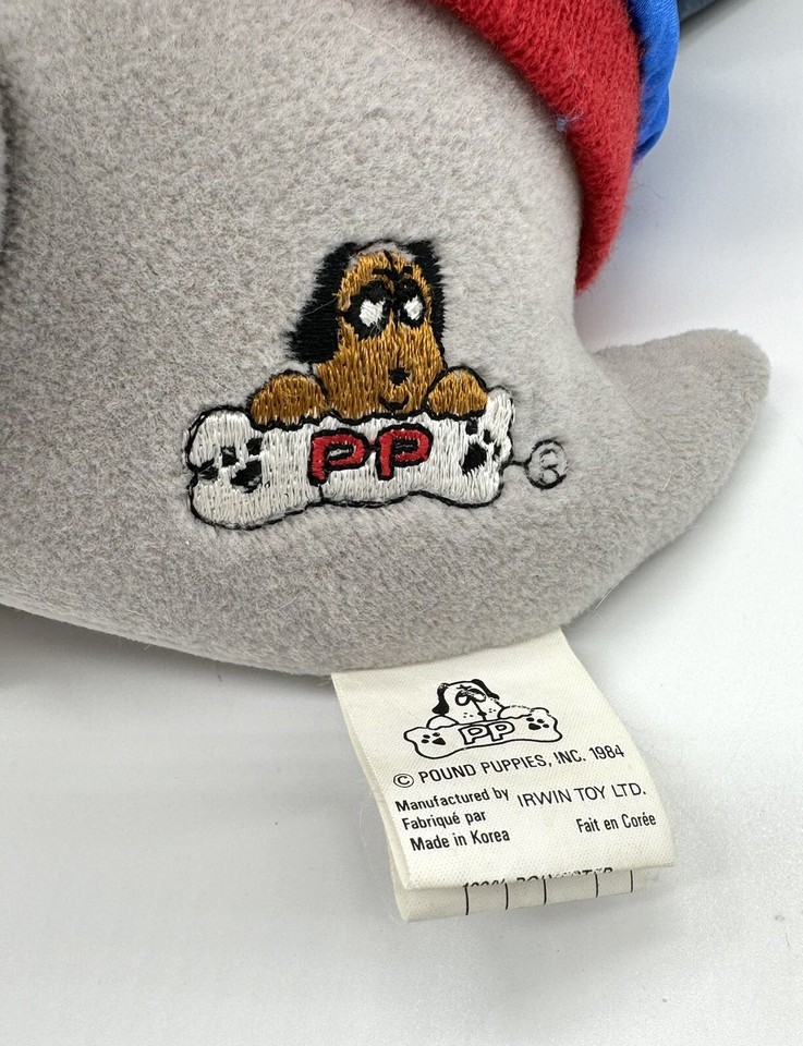 Pound Puppies Cooler Vintage Grey Dog 16" Tonka Jointed Posable Plush ...