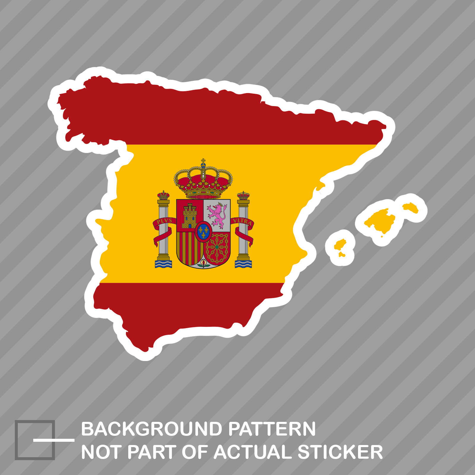 Spanish Shaped Spain Flag Sticker Decal Vinyl country pride | eBay