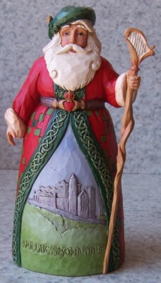 Figurine Santa Claus Ireland Daidí na Nollag Irish NEW Jim Shore with ...