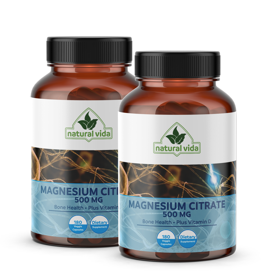 4 Magnesium Citrate 500mg, 540 Capsules | Muscle, Heart, & Digestive ...