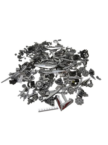 Lego 400 Pieces Lot Silver Accessories Small Parts Flat Silver Pearl ...