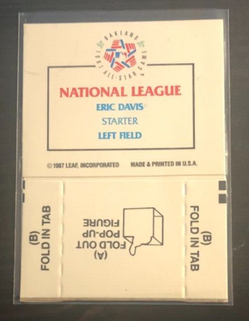 1988 Donruss ERIC DAVIS Pop-Ups Insert Reds | eBay
