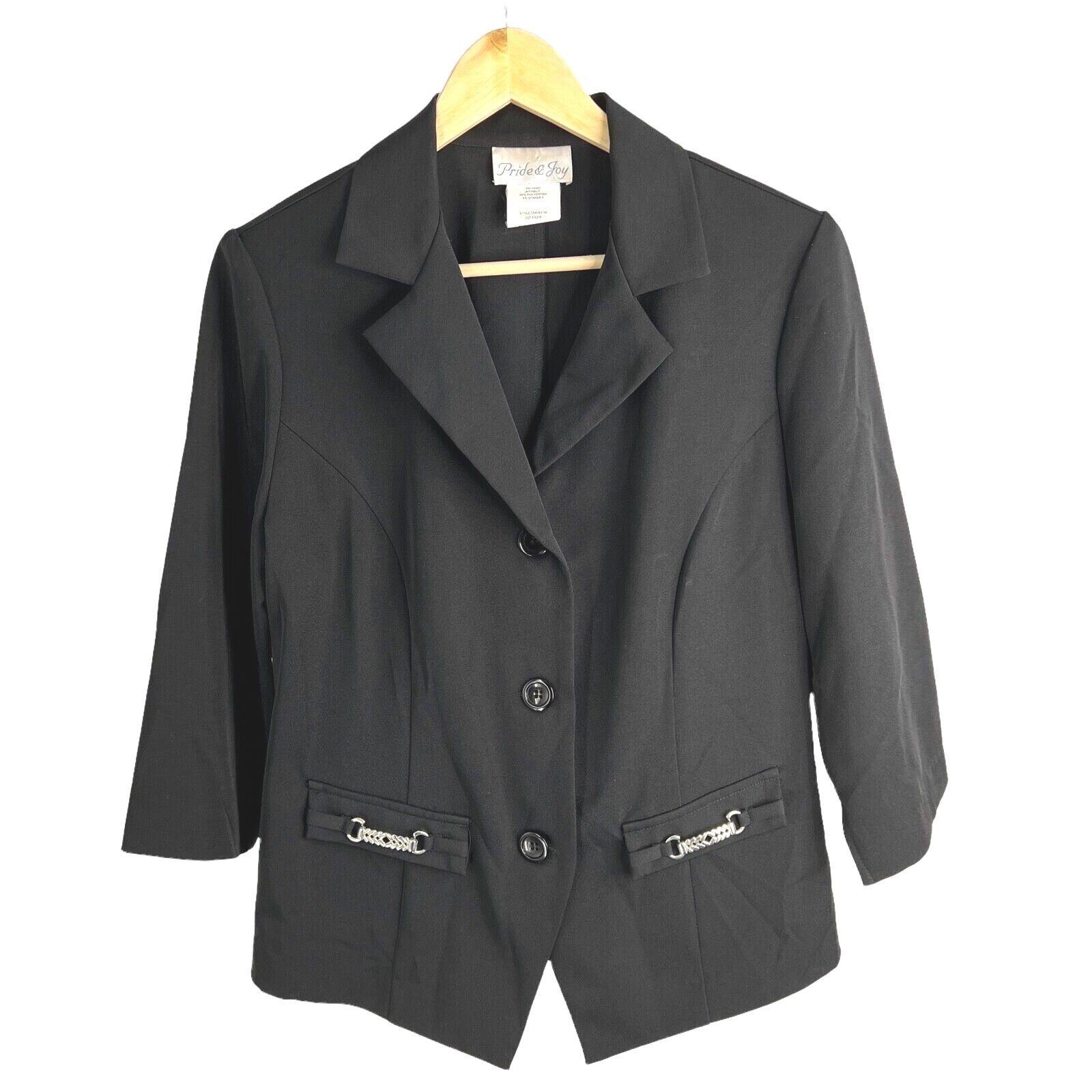 Pride & Joy Women's Black 3-Button Suit Jacket/Blazer… - Gem