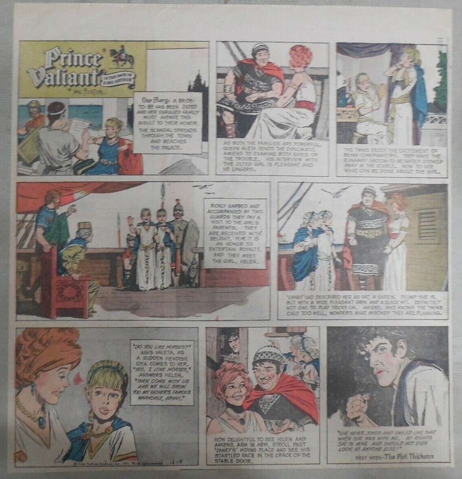 Prince Valiant Sunday by Hal Foster from 12/19/1971 2/3 Full Page Size ...