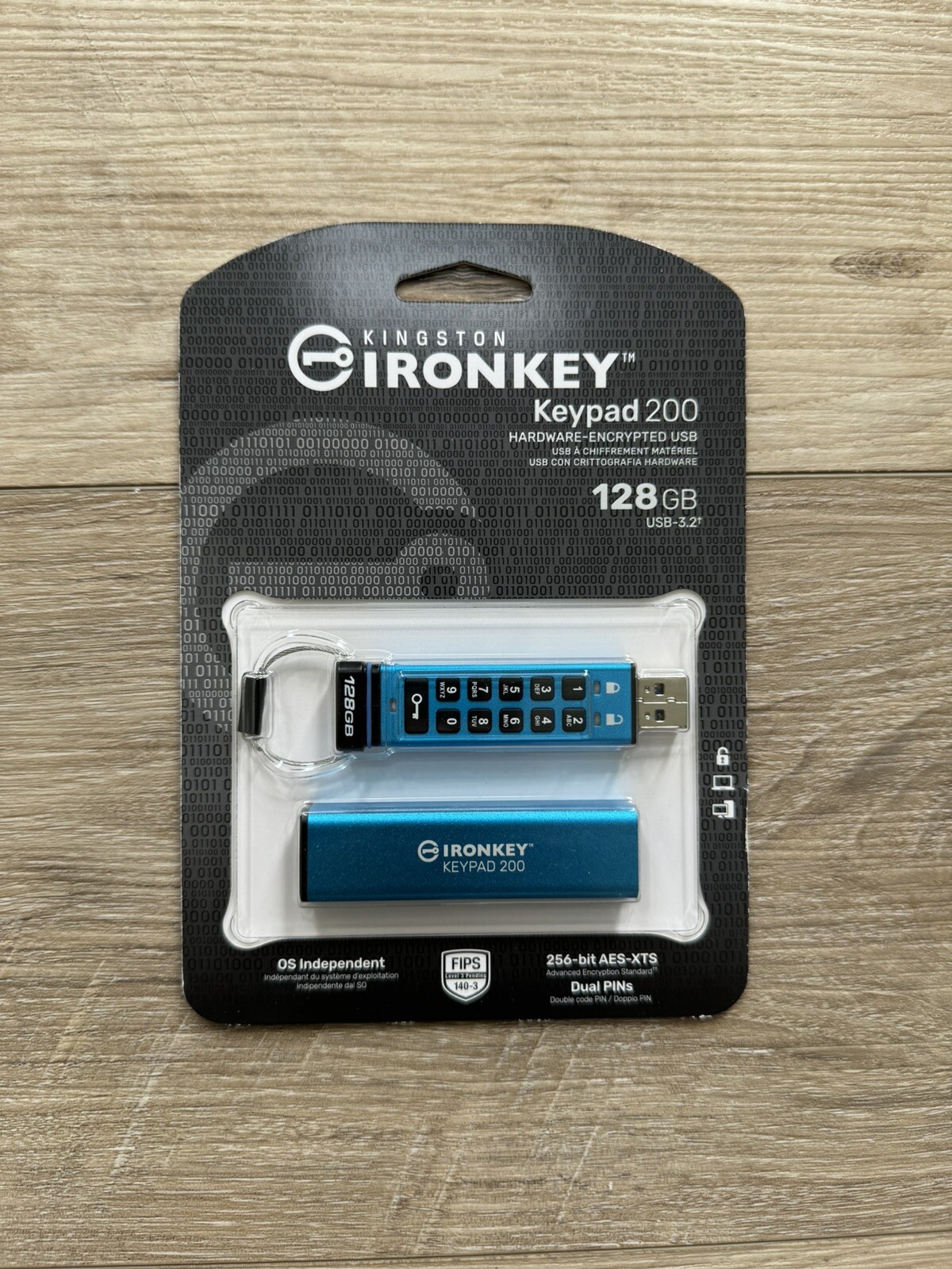 Kingston IronKey Keypad 200 128GB USB Flash Drive (IKKP200/128GB) for ...