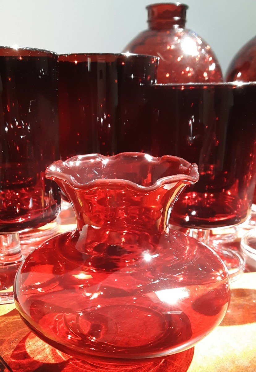 Red Antique Glassware