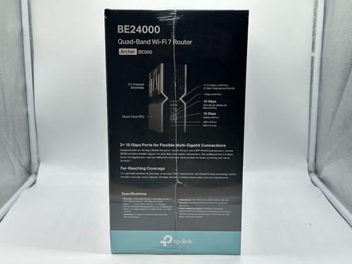 TP-Link Archer BE900 Quad-Band BE24000 Wi-Fi 7 Router - Black for sale ...