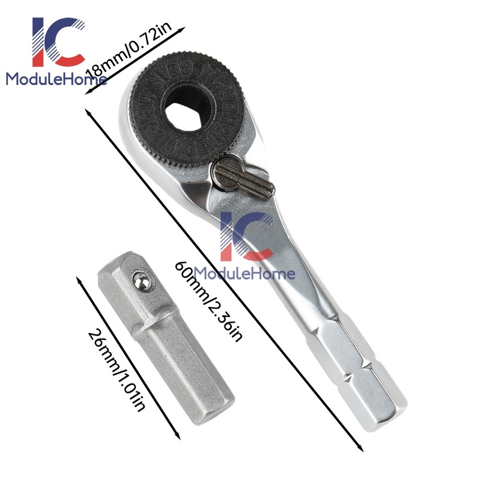 NEW 1/4"Ratchet Spanner Wrench Spanner 6.35mm Screwdriver Hex Torque Wrench | eBay