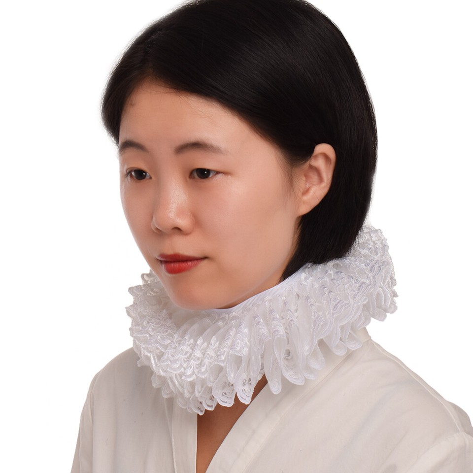 Elizabethan Victorian Ruff Collar Detachable Collar Lace Renaissance ...
