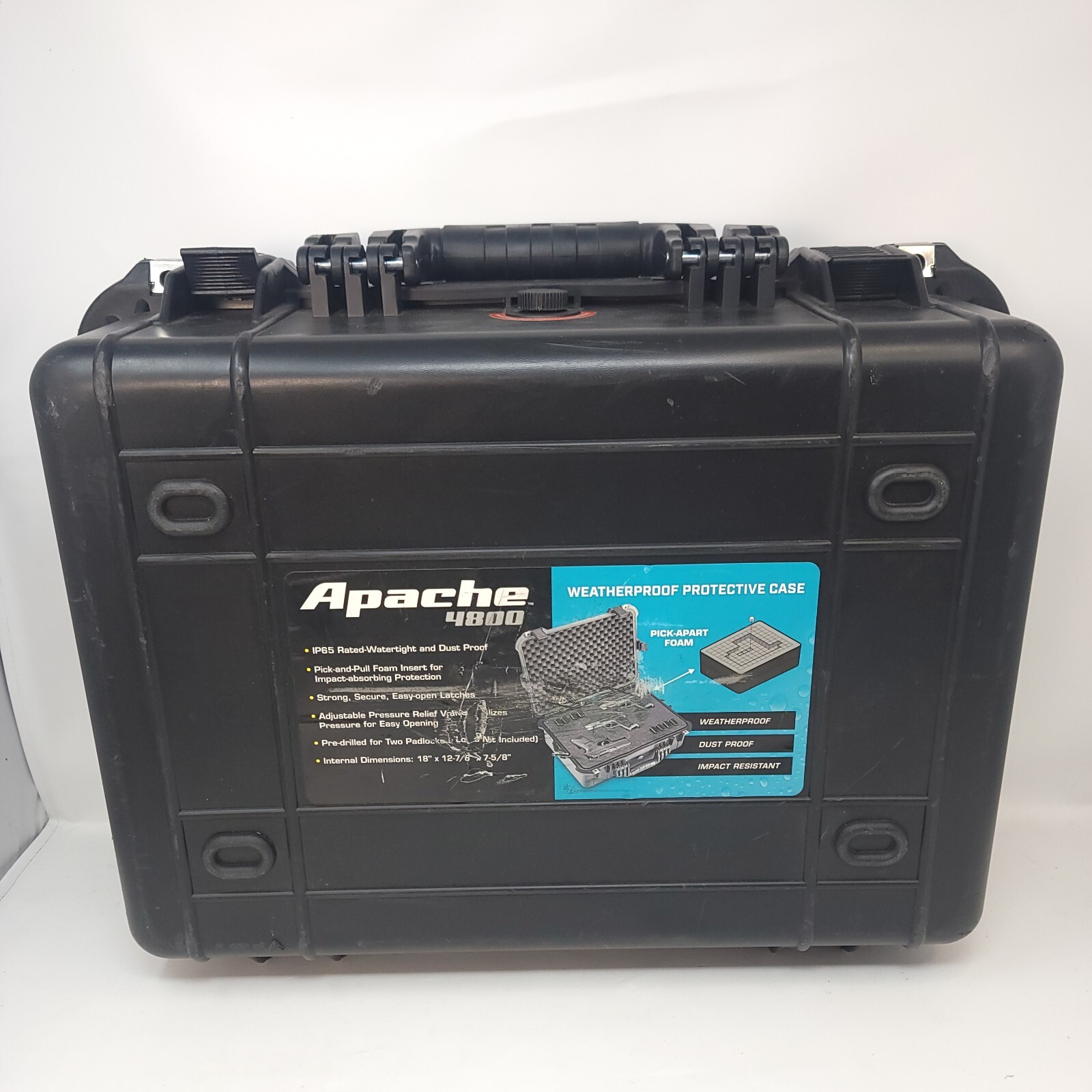 Apache 4800 Weatherproof Dust Proof Protective Case Black 18"x 13"x 7 ...