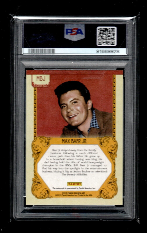 2013 Golden Age Historic Signatures MAX BAER JR. Autograph PSA DNA 8 10 ...