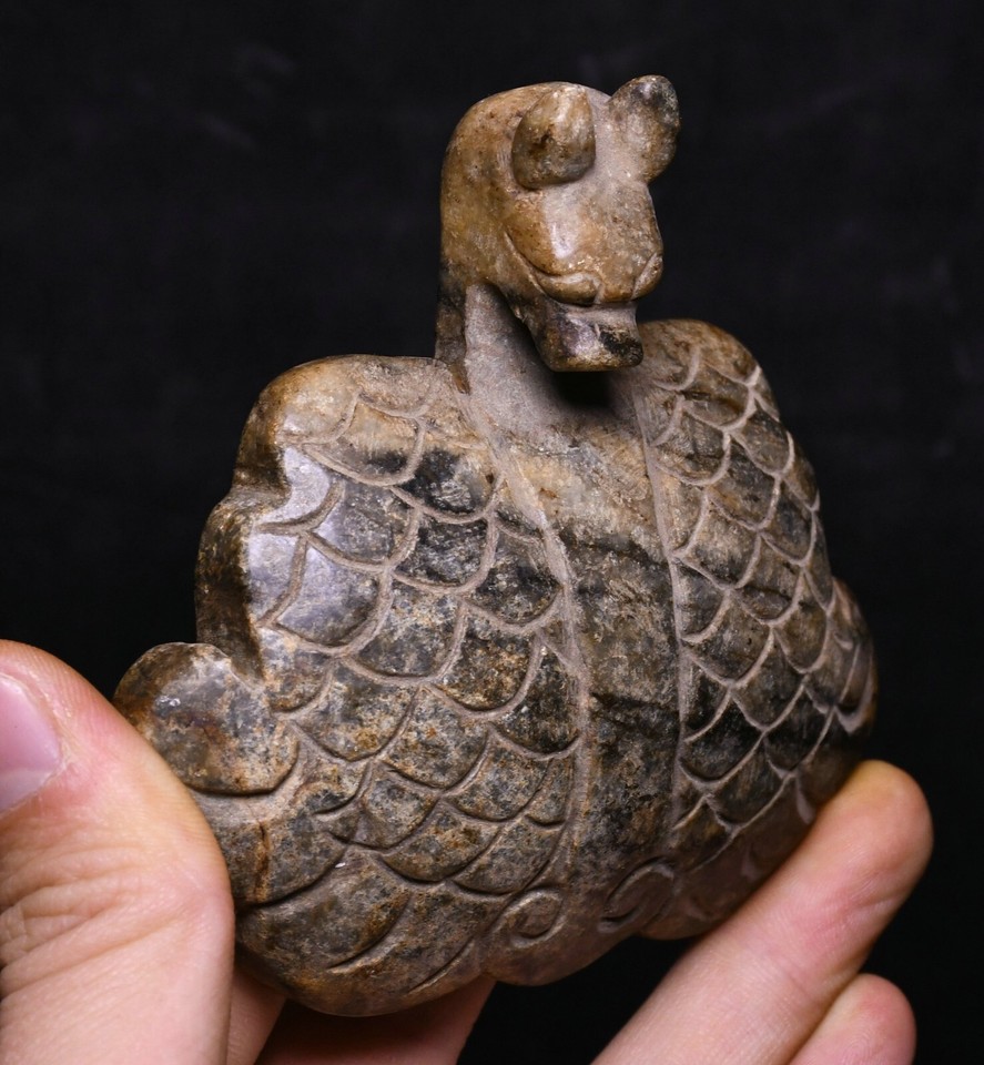 Chinese Dynasty Old Jade Dragon Lonng Beast Gou Hook Exorcize Amulet ...