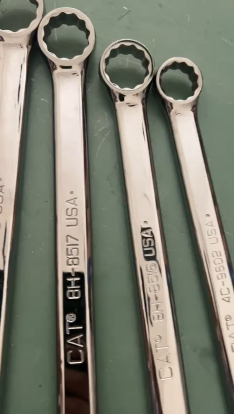 set of 8 original caterpillar Combination Wrenches 12 Point Double ...