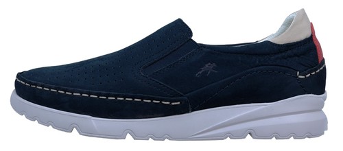 Fluchos Daryl Men's Moccasins Blue Nubuck Flexible Breathable Comfort ...