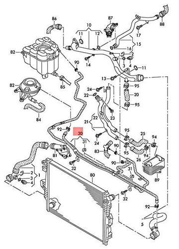 Genuine VW Touareg 7P5 7P6 Coolant Pipe With Coolant Hose 7P6122447AK ...