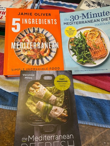 Mediterranean Cookbook Lot Assorted Titles includes Jamie Oliver | eBay