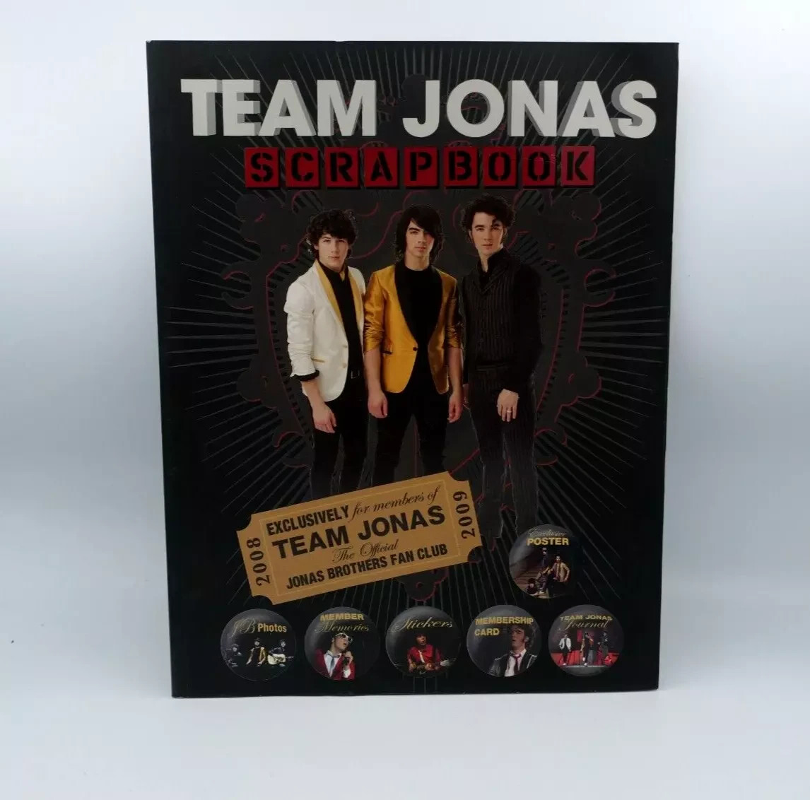 TEAM JONAS BROTHERS 2008/2009 Fanclub Scrapbook Poster Photos | eBay