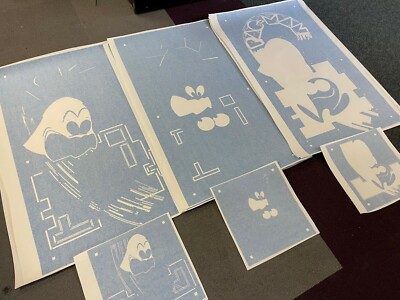 Pac-Man Arcade Game Stencil Kit Side Art & Kick | eBay