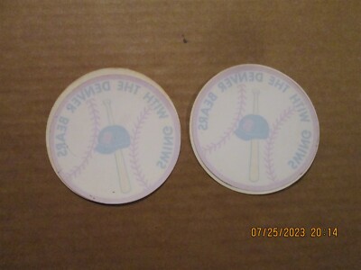 AA Denver Bears Vintage Defunct Circa 1970's Lot of 2 Team Logo Window ...